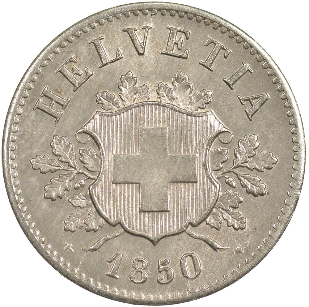 10 Rappen, 1850, Stempelglanz | Marcel Häberling Numismatik