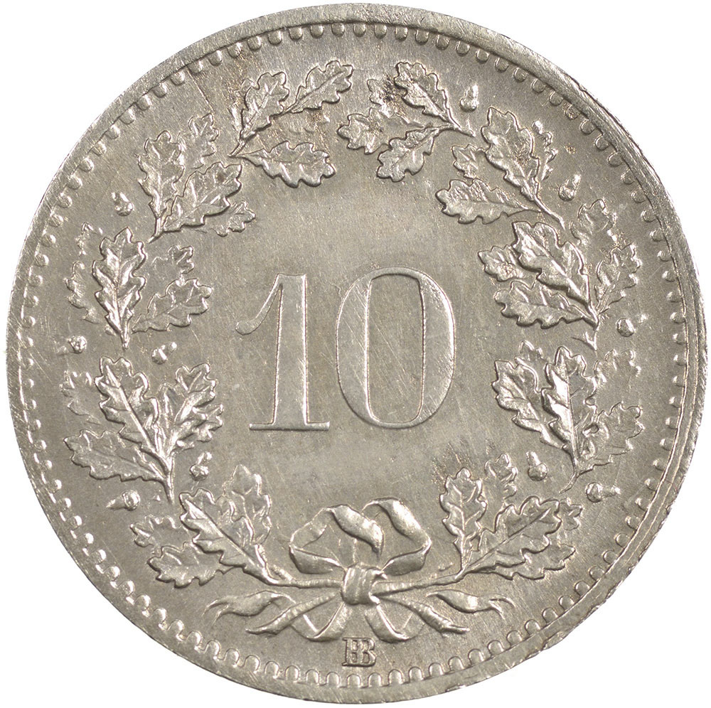10 Rappen, 1850, Stempelglanz | Marcel Häberling Numismatik