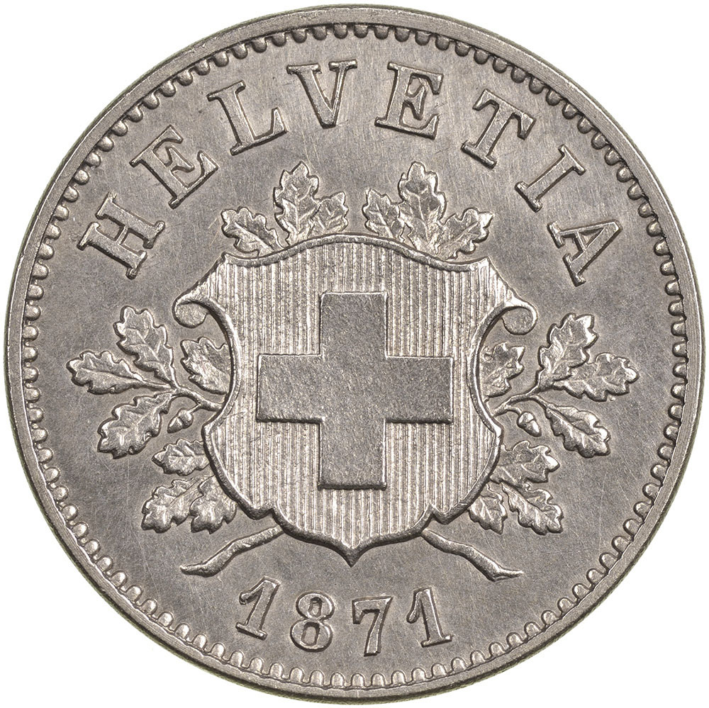 10 Rappen, 1871, unz/stgl | Marcel Häberling Numismatik