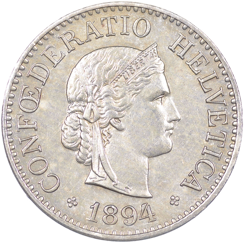 10 Rappen, 1894, unzirkuliert | Marcel Häberling Numismatik
