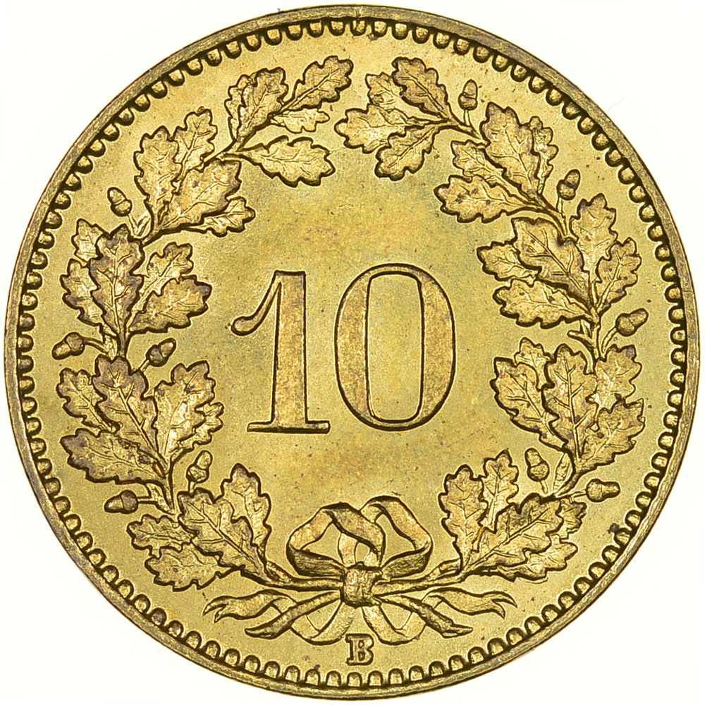 10 Rappen, 1918, Stempelglanz | Marcel Häberling Numismatik