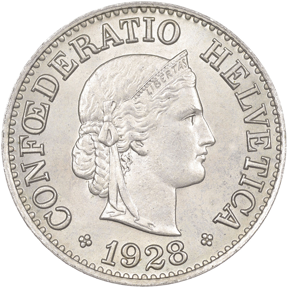 10 Rappen, 1928, unzirkuliert | Marcel Häberling Numismatik