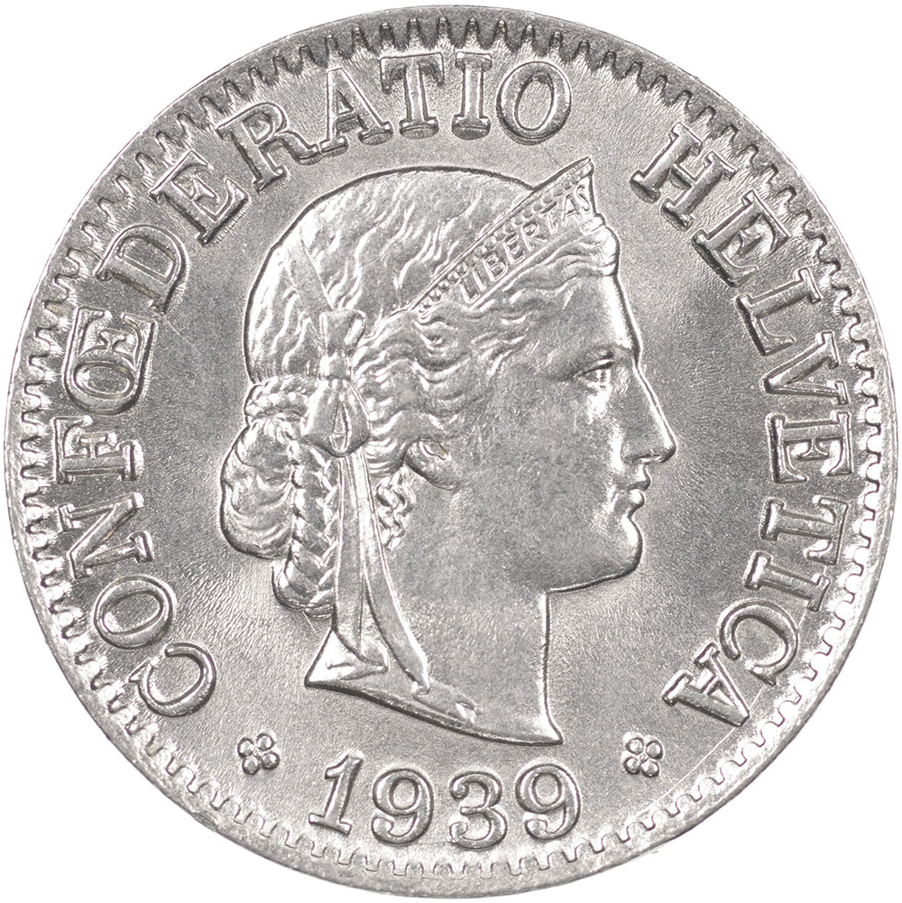 10 Rappen, 1939, Stempelglanz | Marcel Häberling Numismatik