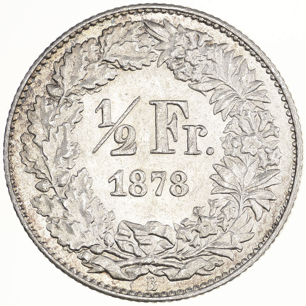 50 Rappen, 1878, unzirkuliert | Marcel Häberling Numismatik