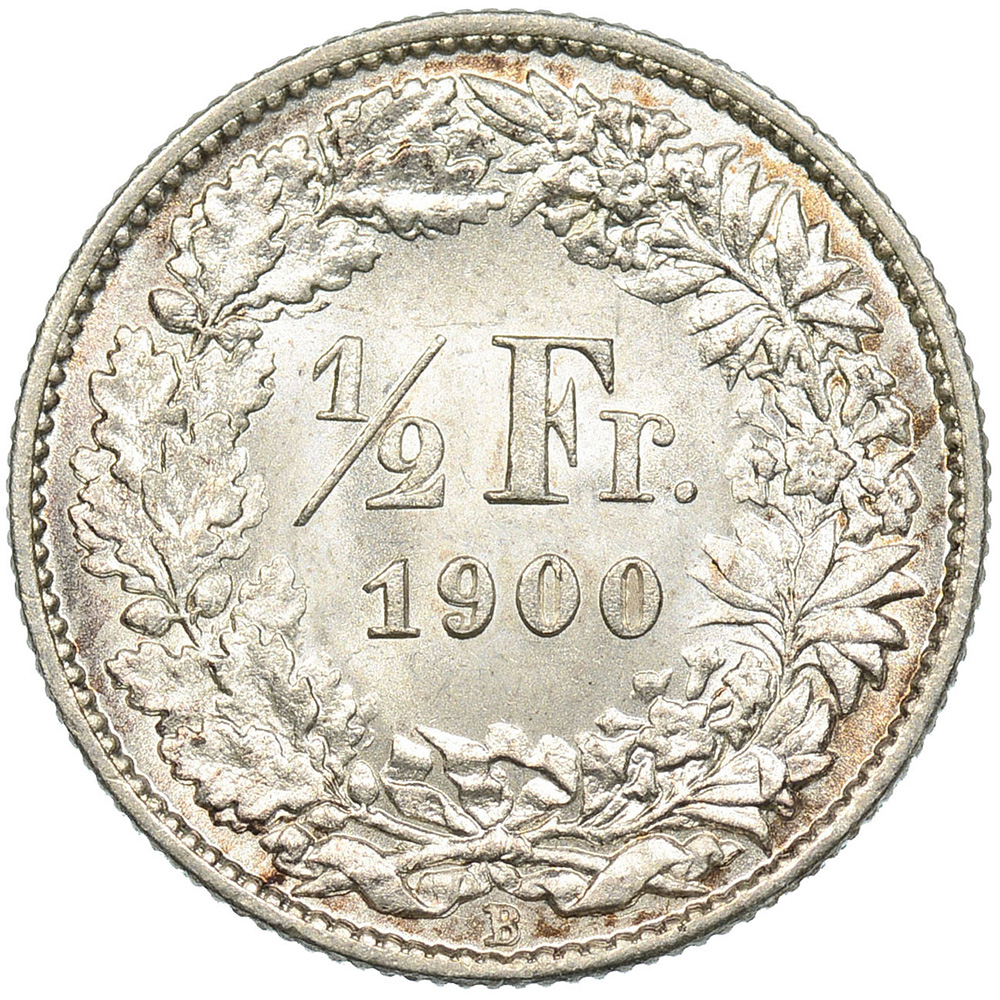 50 Rappen, 1900, Stempelglanz | Marcel Häberling Numismatik