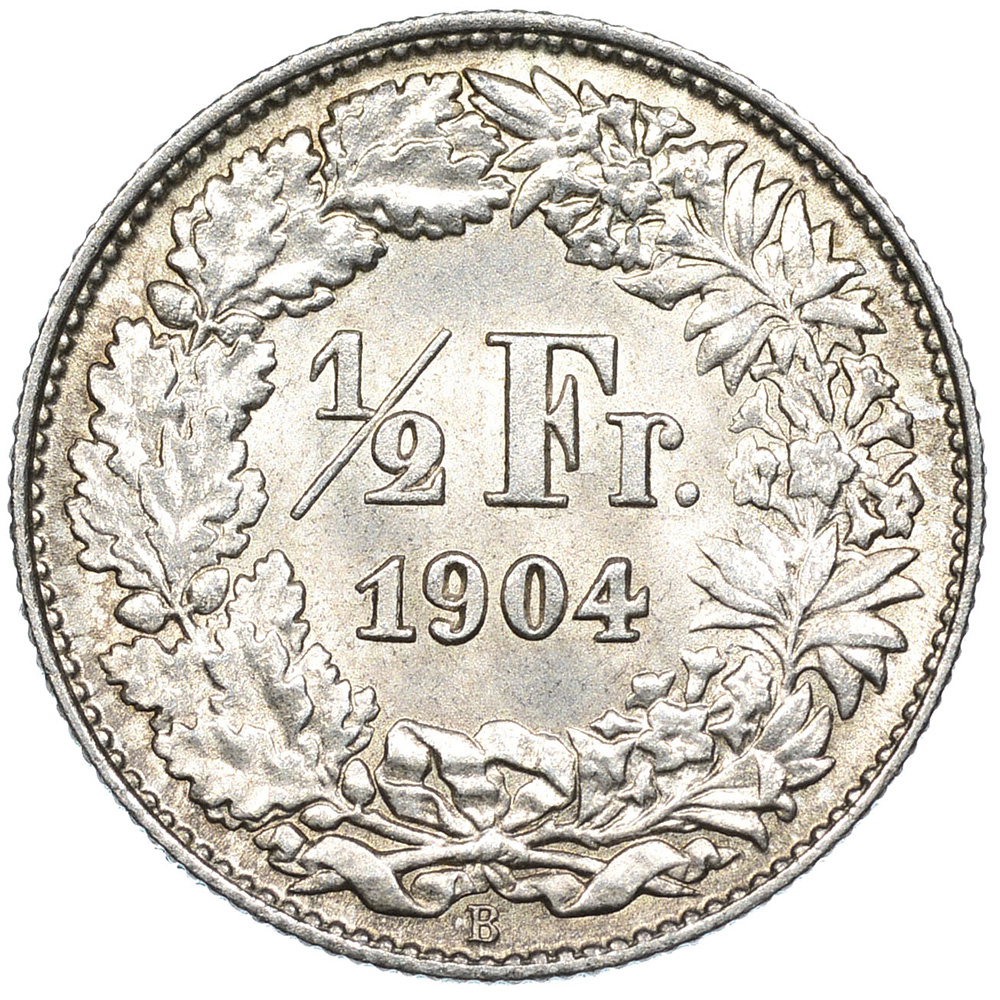50 Rappen, 1904, Stempelglanz | Marcel Häberling Numismatik