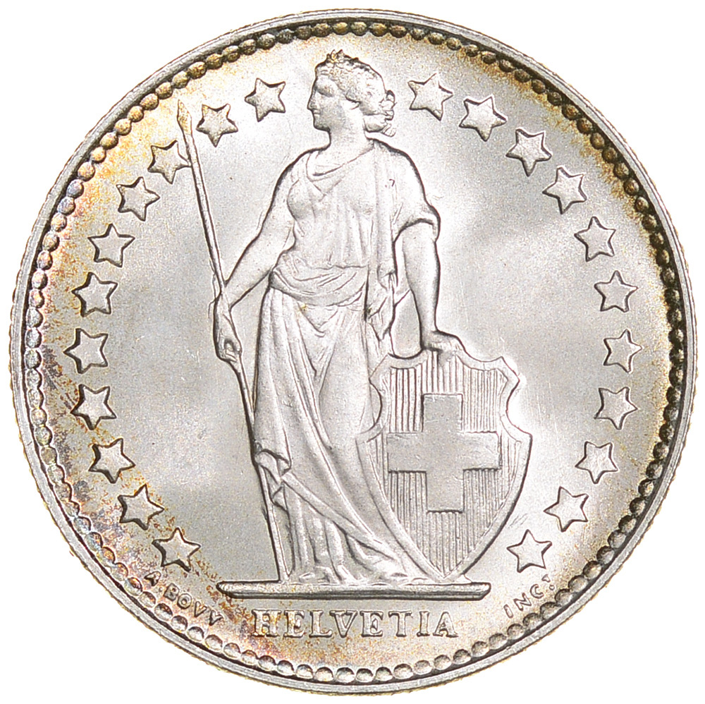 50 Rappen, 1948, Stempelglanz | Marcel Häberling Numismatik