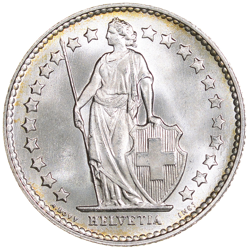 50 Rappen, 1952, Stempelglanz | Marcel Häberling Numismatik