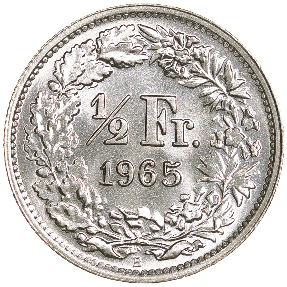 50 Rappen, 1965, Stempelglanz | Marcel Häberling Numismatik