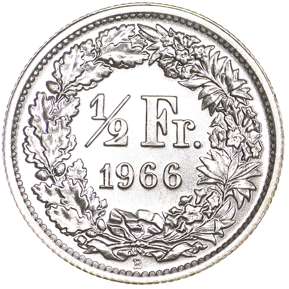 50 Rappen, 1966, Stempelglanz | Marcel Häberling Numismatik