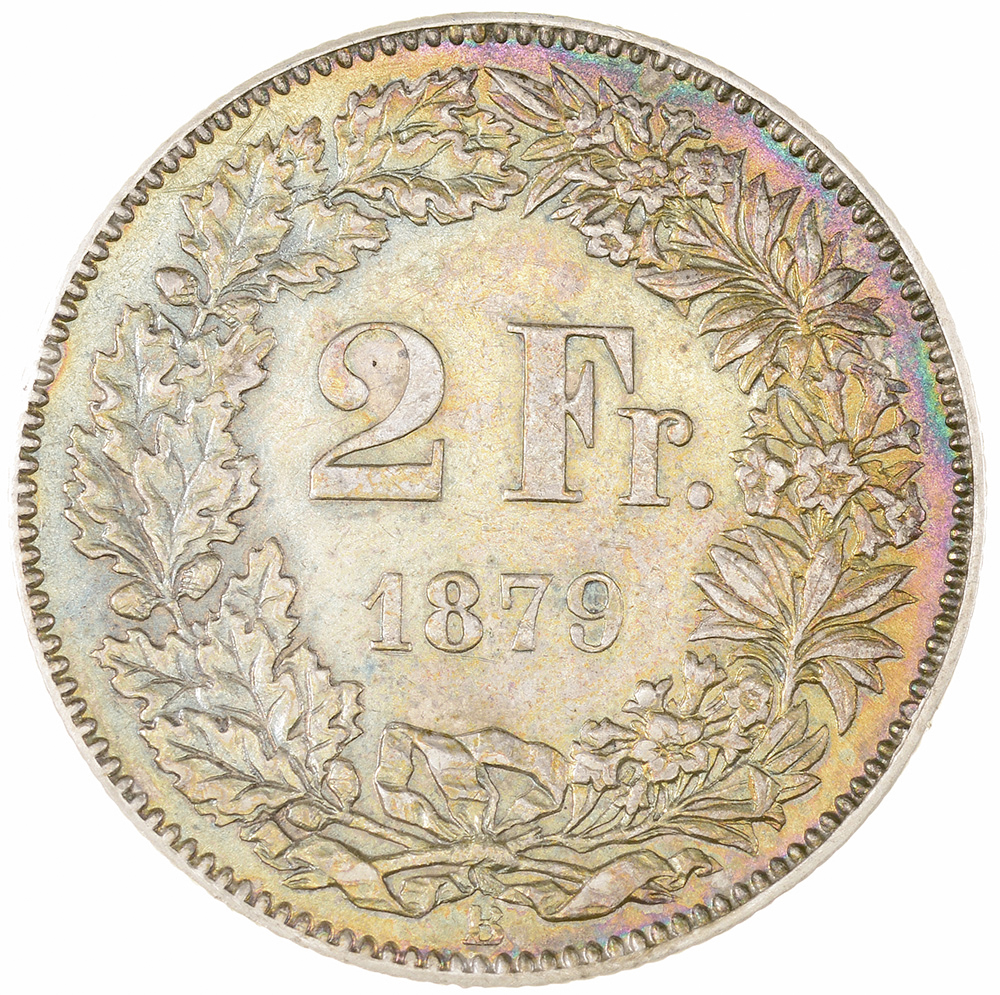 2 Franken, 1879, vz-unz | Marcel Häberling Numismatik